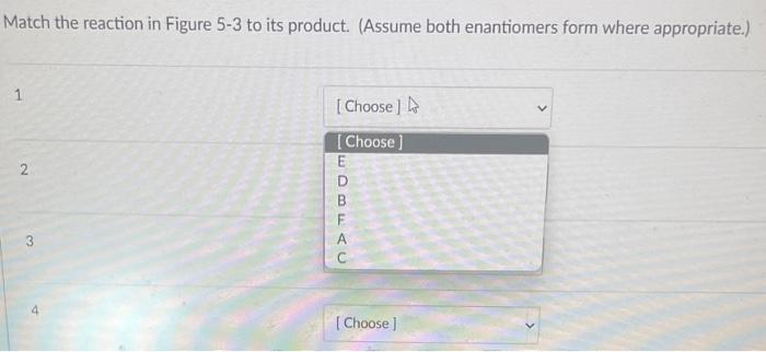 Solved Match the reaction in Figure 5-3 to its product. | Chegg.com