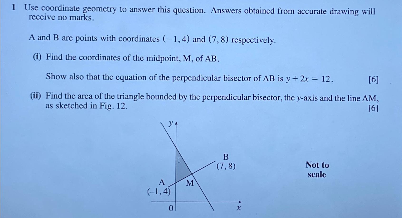 Solved 1 ﻿use Coordinate Geometry To Answer This Question 