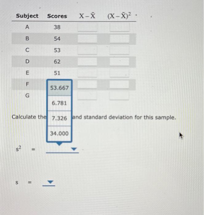 Solved 4. Standard deviation and variance for a sample | Chegg.com
