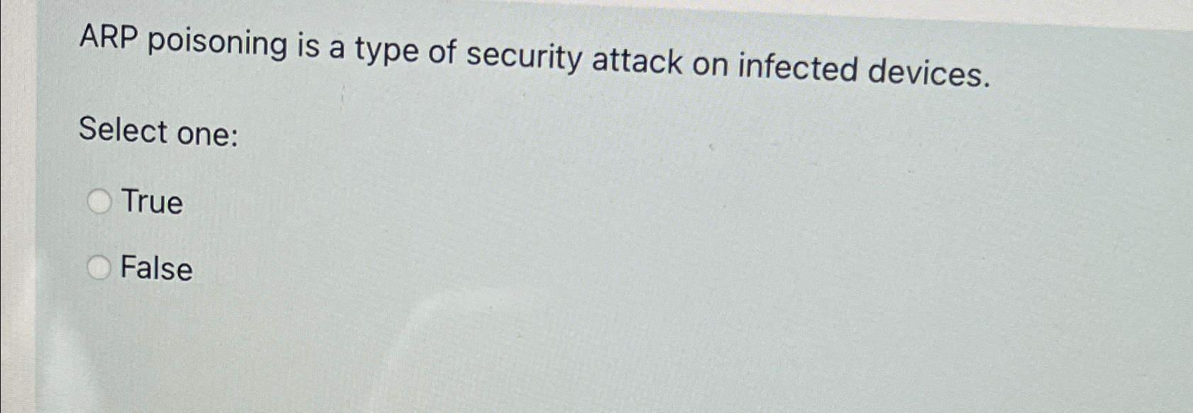 Solved ARP poisoning is a type of security attack on | Chegg.com
