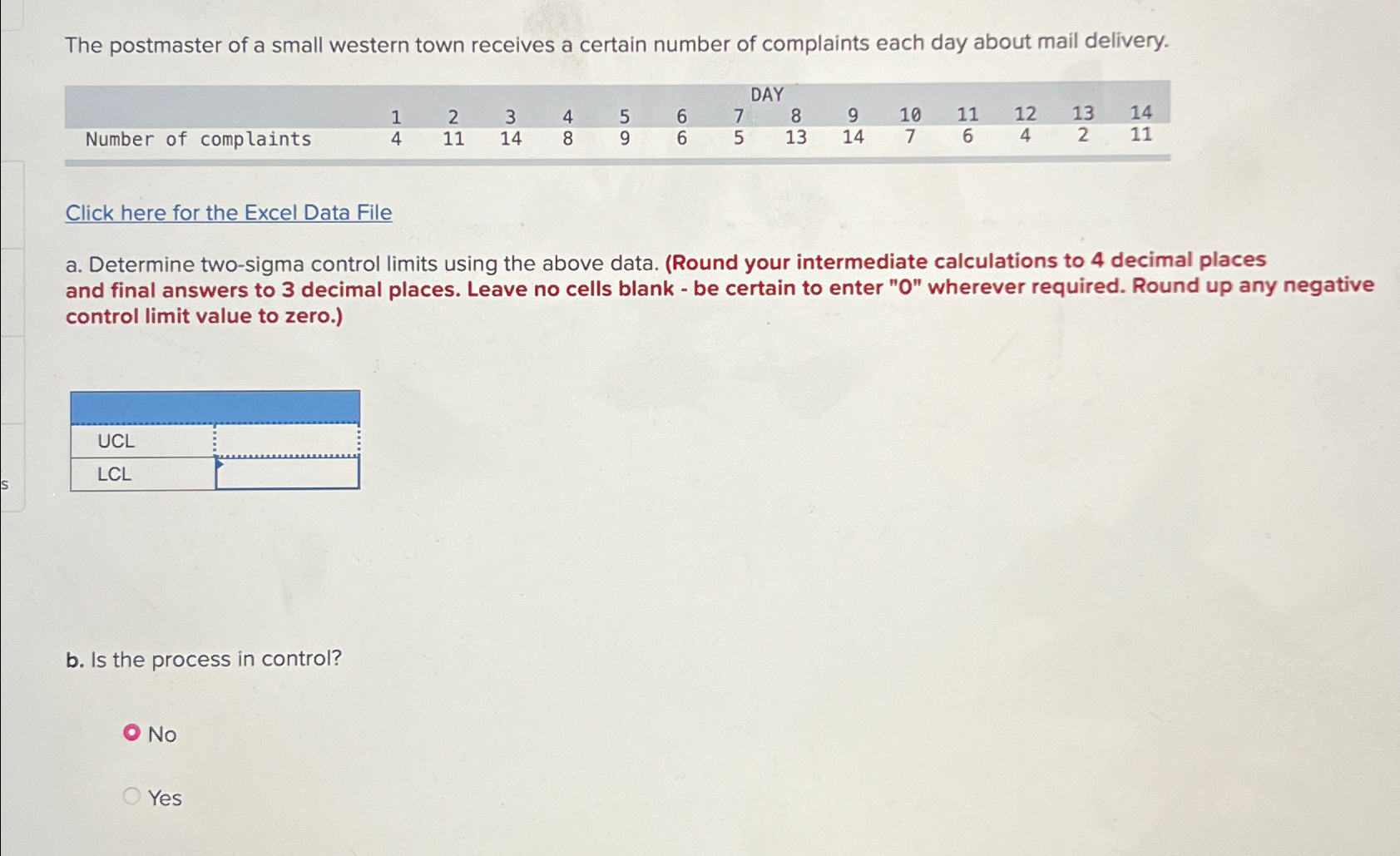 Solved The postmaster of a small western town receives a | Chegg.com