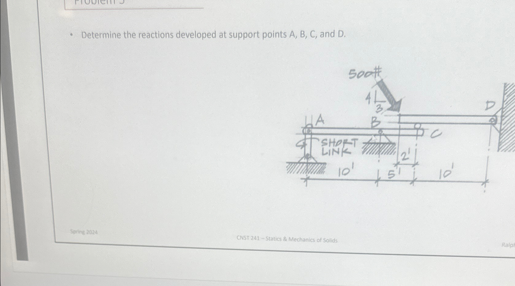 Solved Determine the reactions developed at support points | Chegg.com