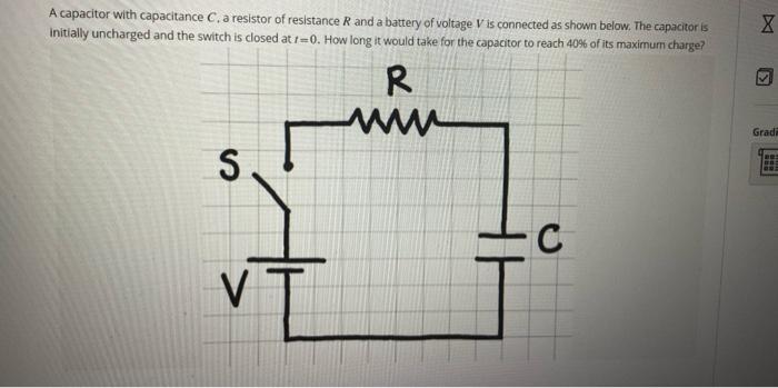 Solved A capacitor with capacitance C, a resistor of | Chegg.com