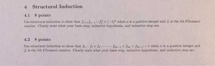 Solved 4 Structural Induction 4.1 8 points Use structural | Chegg.com