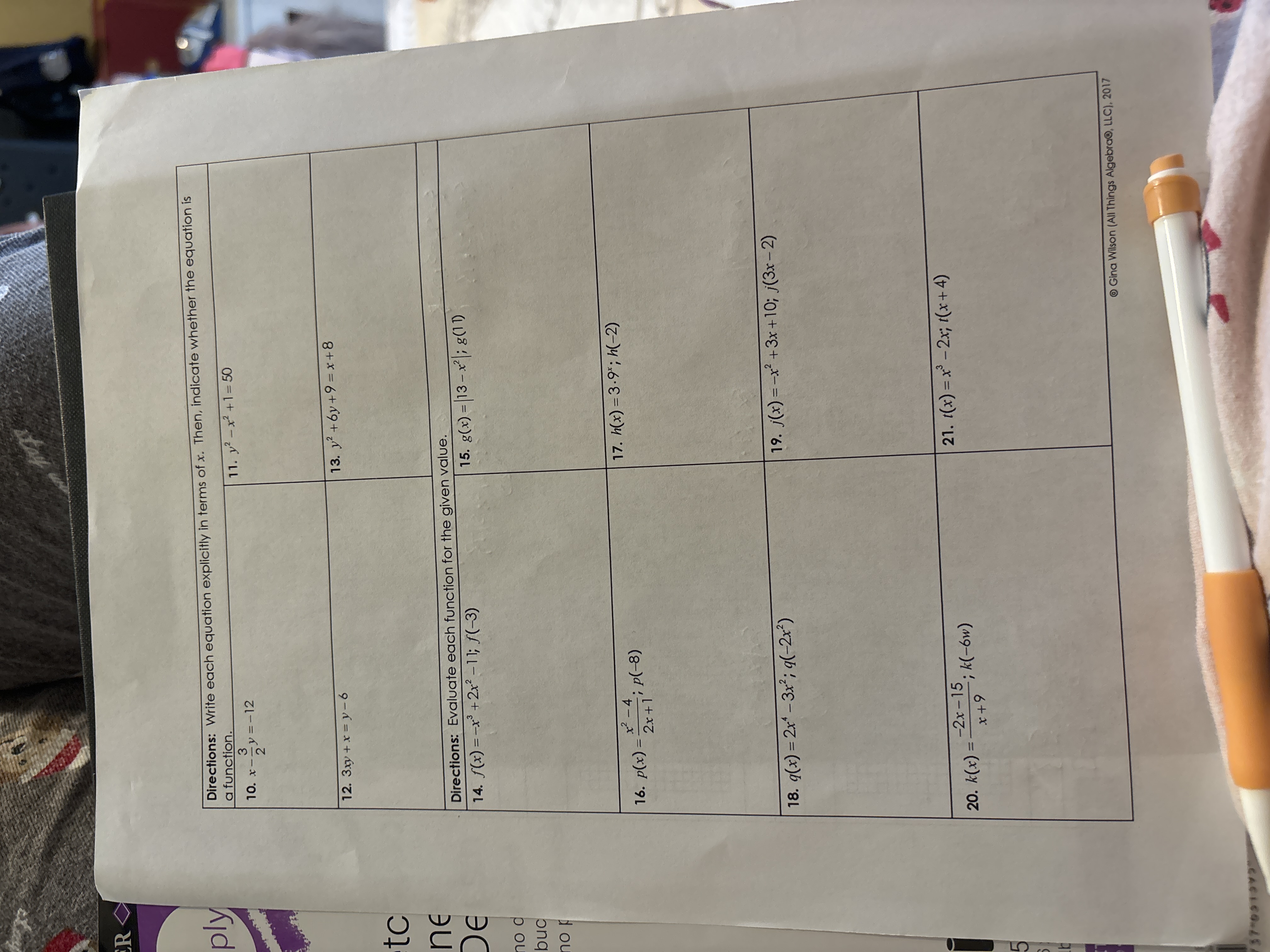 Solved Directions: Write each equation explicitly in terms | Chegg.com