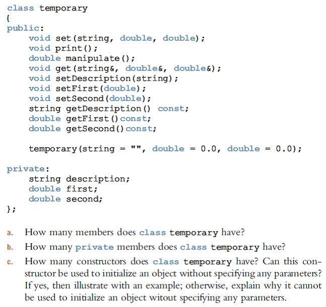 Solved: Write a program to illustrate how to use the class tempora ...
