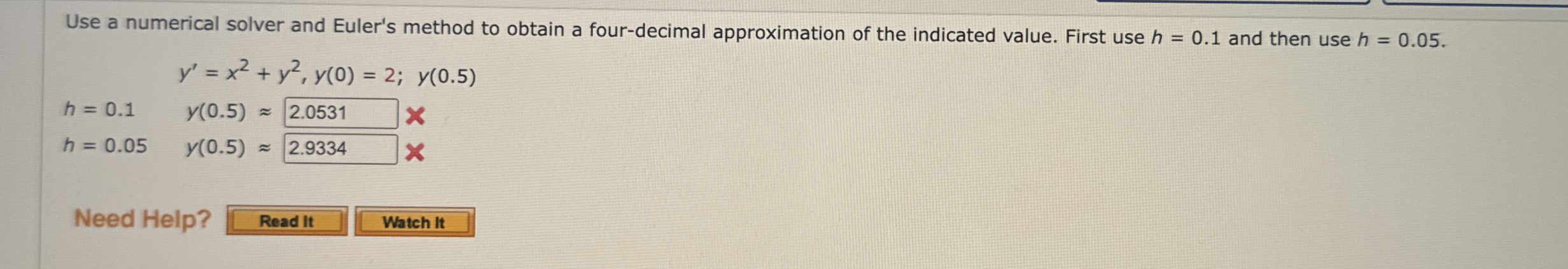 Solved Use a numerical solver and Euler's method to obtain a | Chegg.com