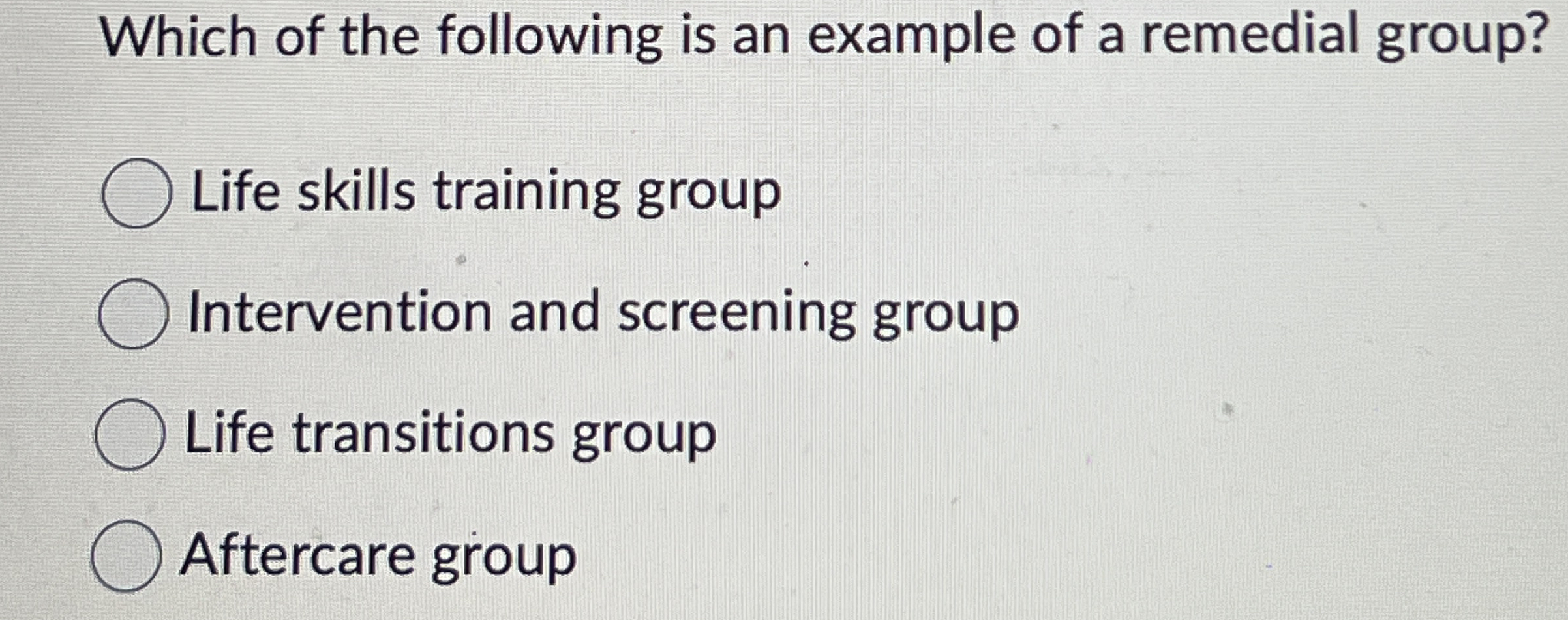 Solved Which of the following is an example of a remedial | Chegg.com