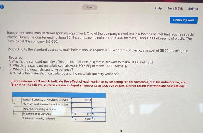 Solved Saved Help Save & Exit Submit Check my work Bandar | Chegg.com