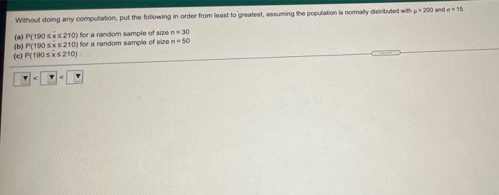 Solved Without doing any computation, put the following in | Chegg.com