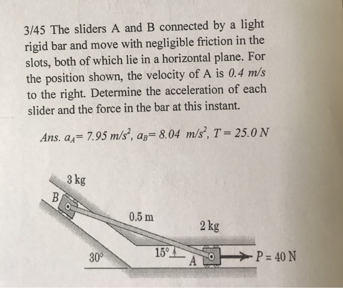 Solved For The Figure Below, The Sliding Block (with Point, 56% OFF