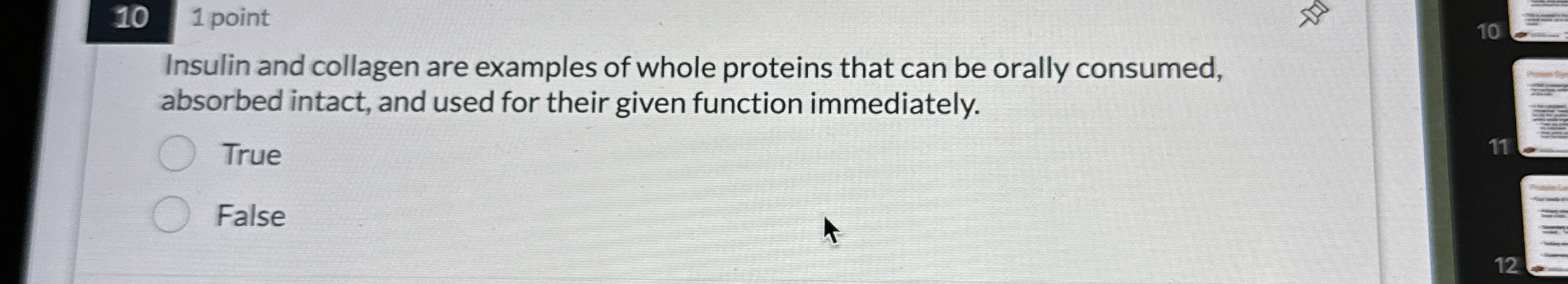 Solved Insulin and collagen are examples of whole proteins | Chegg.com
