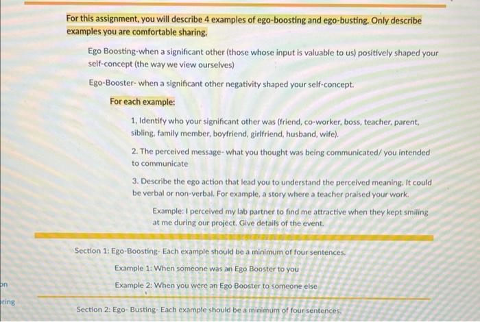 on ring For this assignment, you will describe 4 | Chegg.com