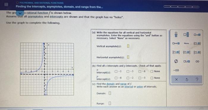 Solved III GRAPHS AND FUNCTIONS Quotient of two functions: | Chegg.com
