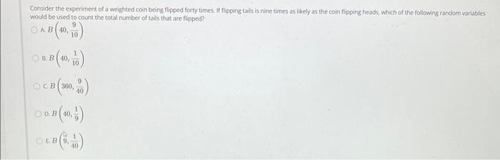 Solved Consider the experiment of a weighted coin being | Chegg.com