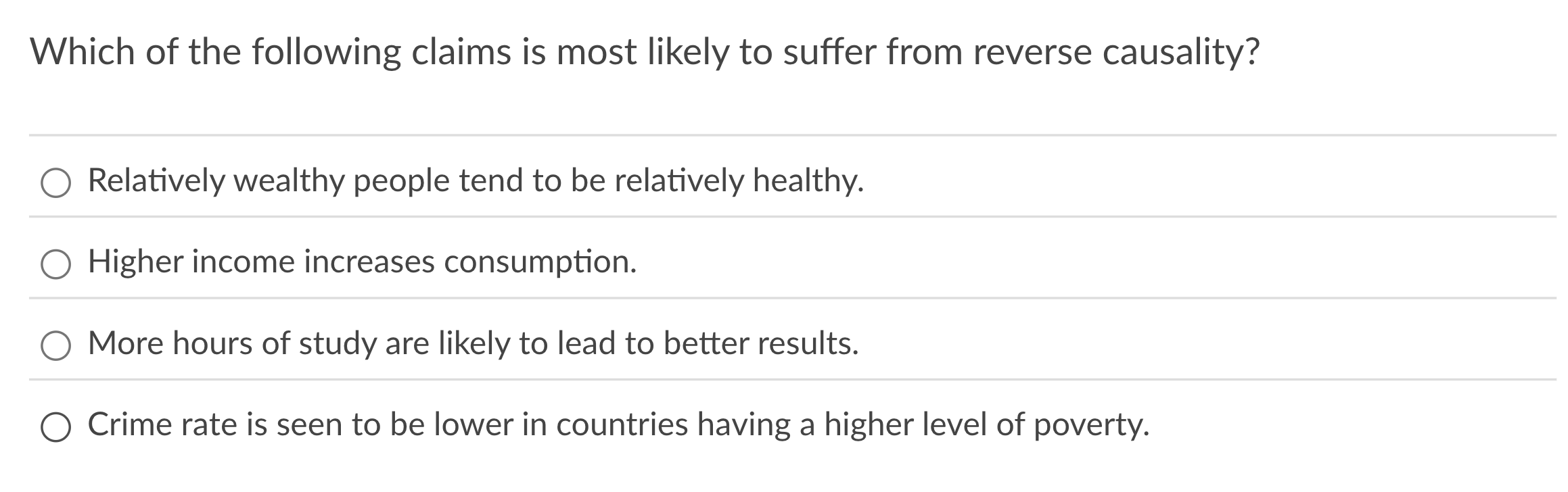 Solved Which of the following claims is most likely to | Chegg.com