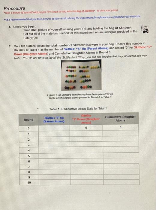 CHM 116 LAB PROCEDURE Nuclear Chemistry: Estimating | Chegg.com