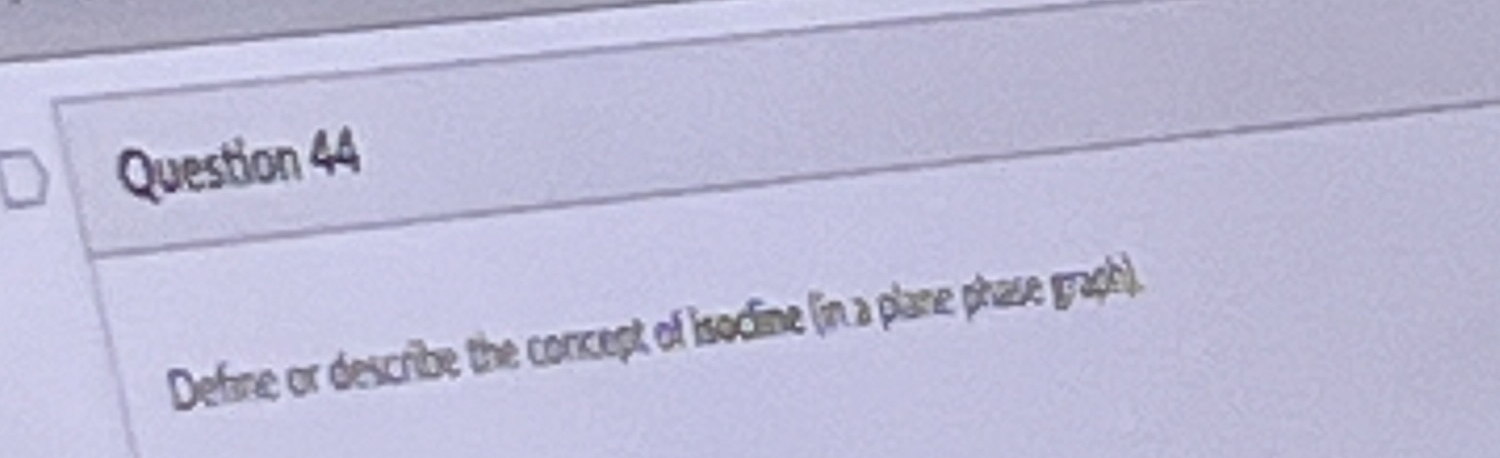 Solved Define or describe the concept of isocline (in a | Chegg.com