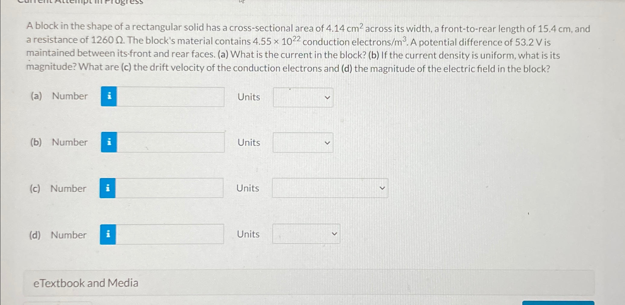 Solved A block in the shape of a rectangular solid has a | Chegg.com