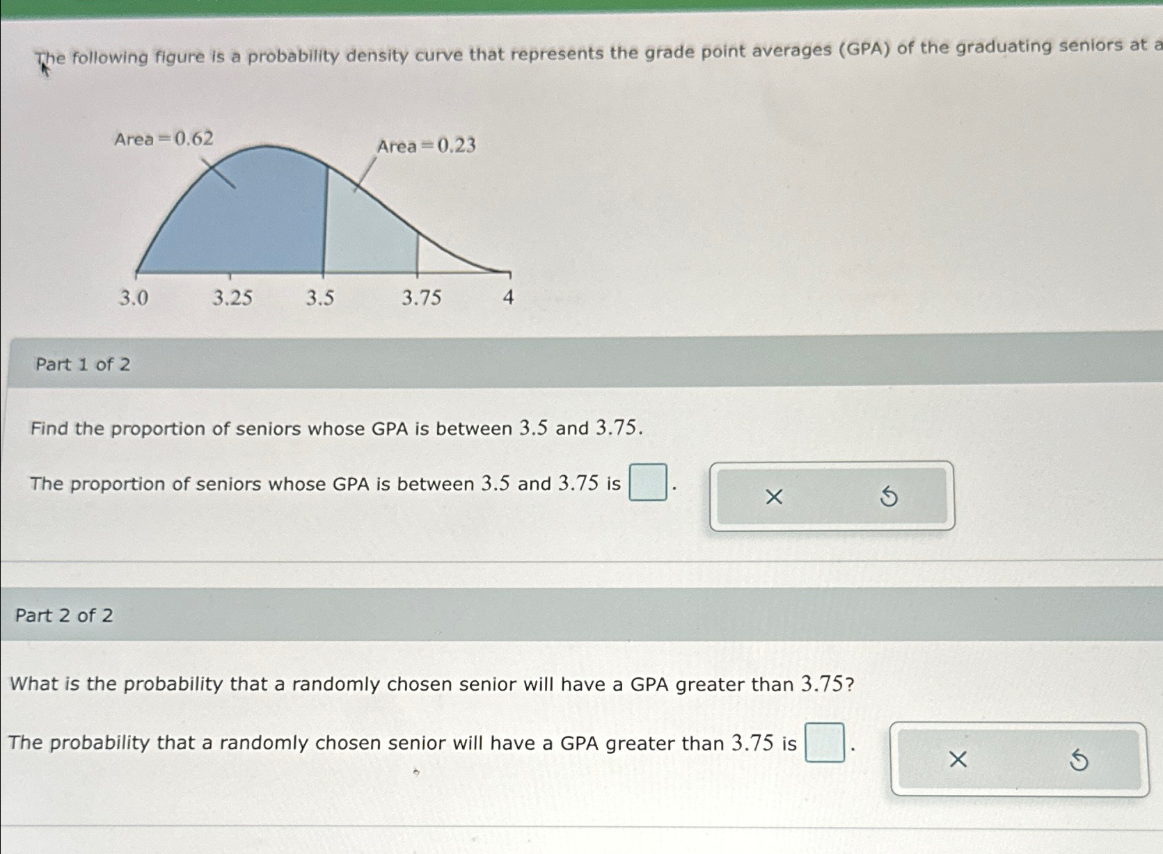 Solved The following figure is a probability density curve | Chegg.com