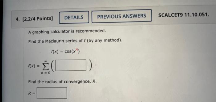 Solved A graphing calculator is recommended. Find the | Chegg.com