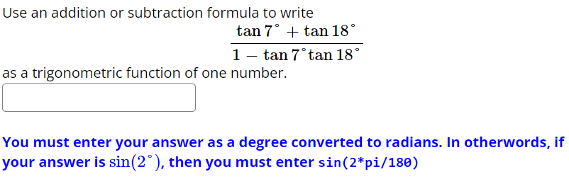 Solved Use an addition or subtraction formula to | Chegg.com