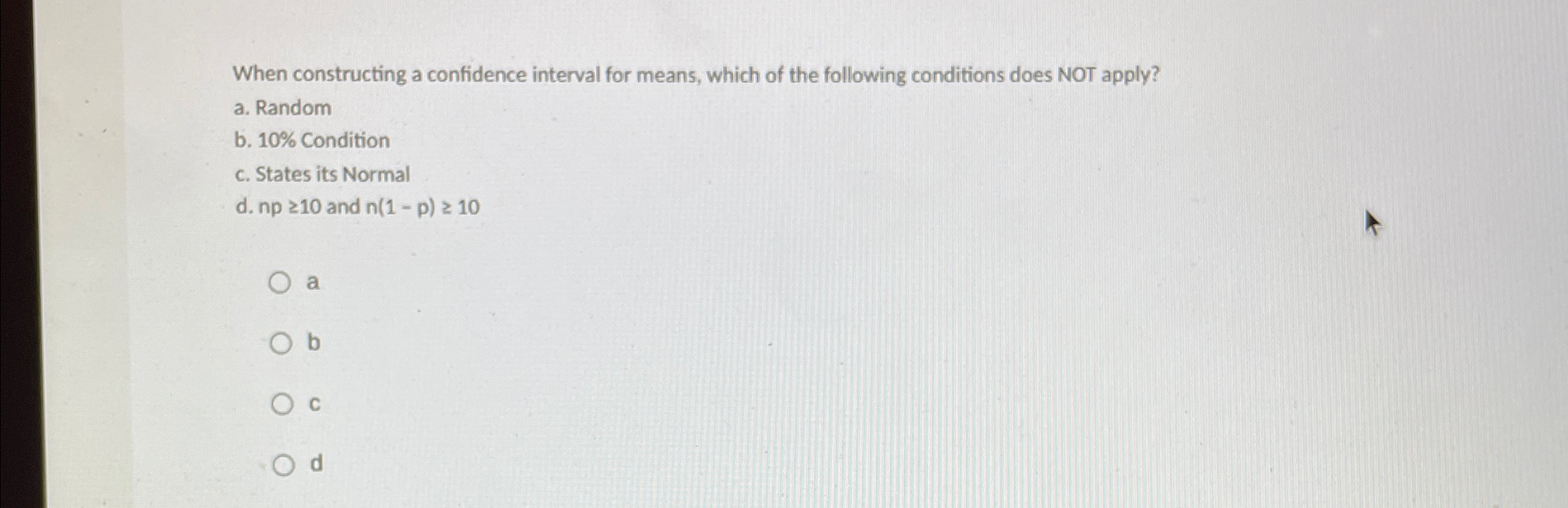 Solved When constructing a confidence interval for means, | Chegg.com