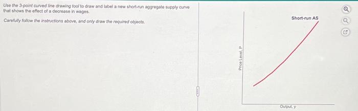Solved Use the 3-point curved line drawing tool to draw and | Chegg.com