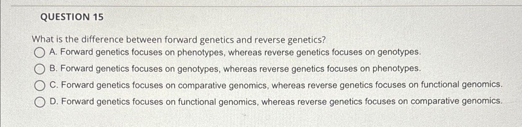 Solved QUESTION 15What is the difference between forward | Chegg.com