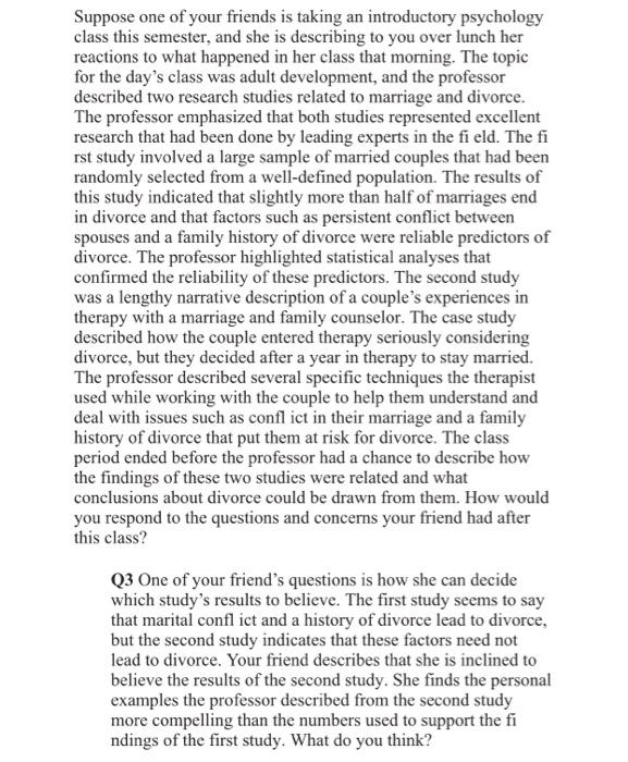 Solved Suppose one of your friends is taking an introductory | Chegg.com