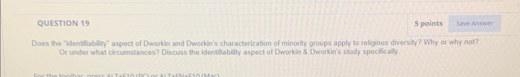 Solved QUESTION 195 ﻿pointsDoes the "identifiability" aspect | Chegg.com