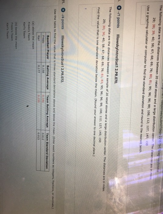Solved Create a stem plot. (Enter numbers from smallest to | Chegg.com