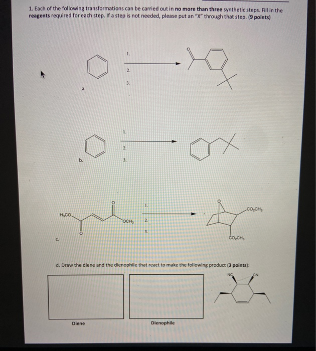 Solved 1. Each of the following transformations can be | Chegg.com