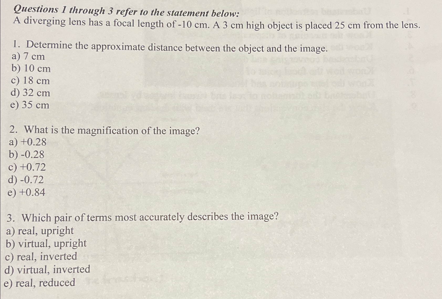 Solved Questions 1 ﻿through 3 ﻿refer to the statement | Chegg.com
