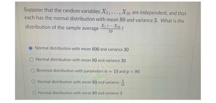 Solved Suppose that the random variable X1 has the normal | Chegg.com