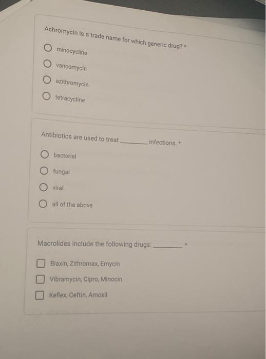 Solved Achromycin is a trade name for which generic drug? ? | Chegg.com