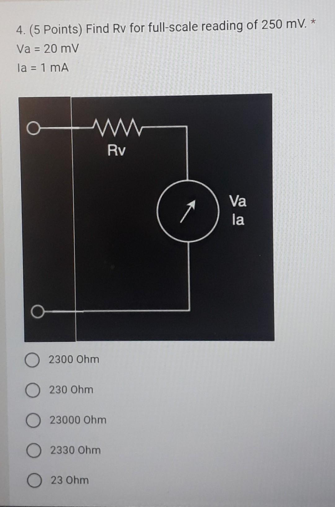 Solved 4. (5 Points) Find Rv for full-scale reading of | Chegg.com