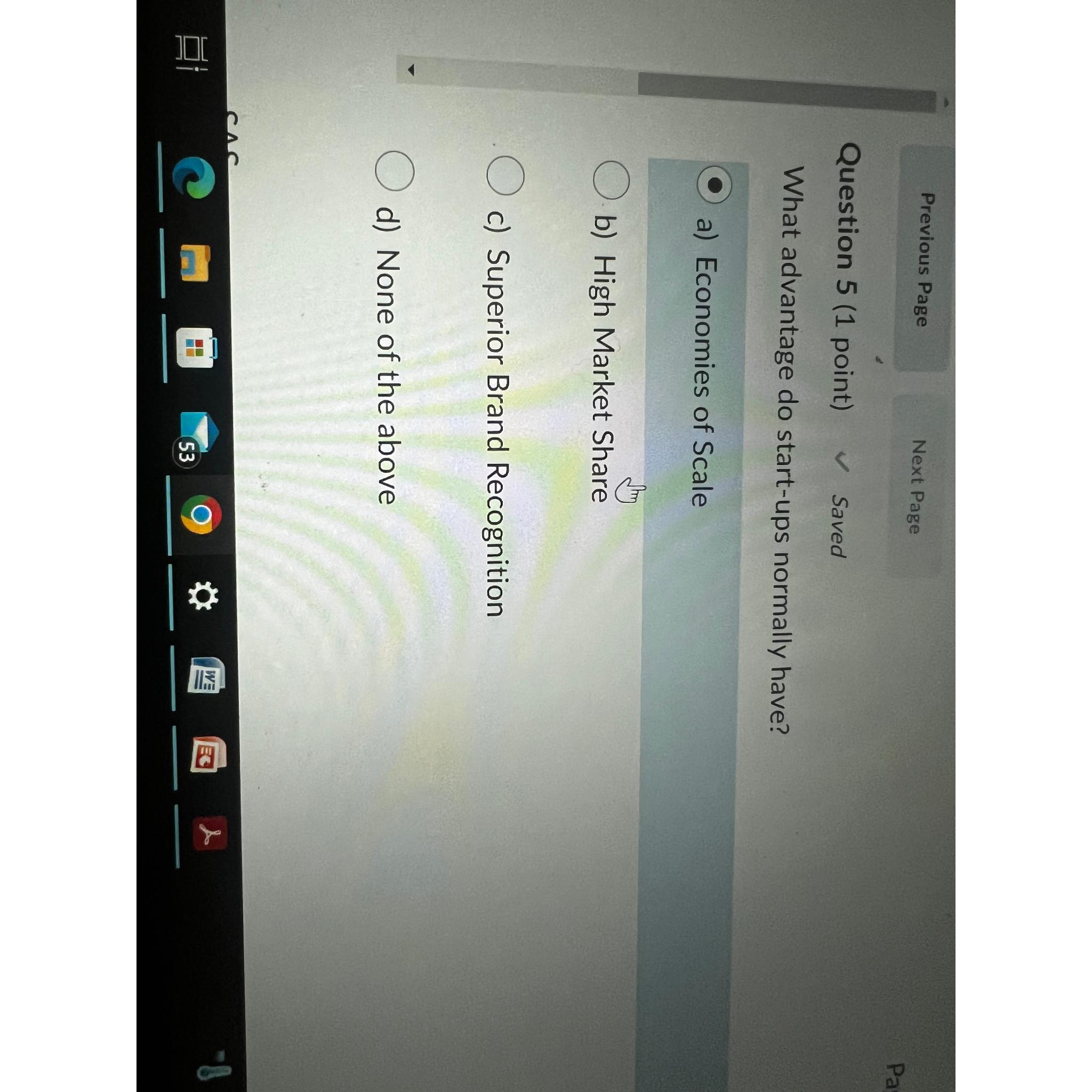 Solved Previous PageNext PageQuestion 5 (1 ﻿point) | Chegg.com
