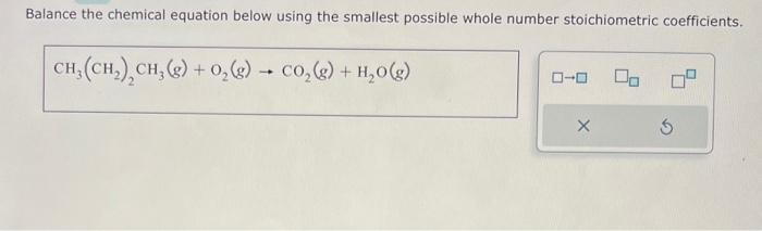 Solved Balance the chemical equation below using the | Chegg.com