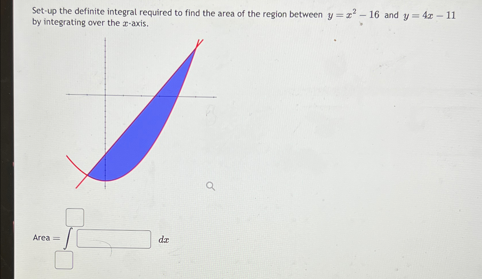 Solved Set-up the definite integral required to find the | Chegg.com