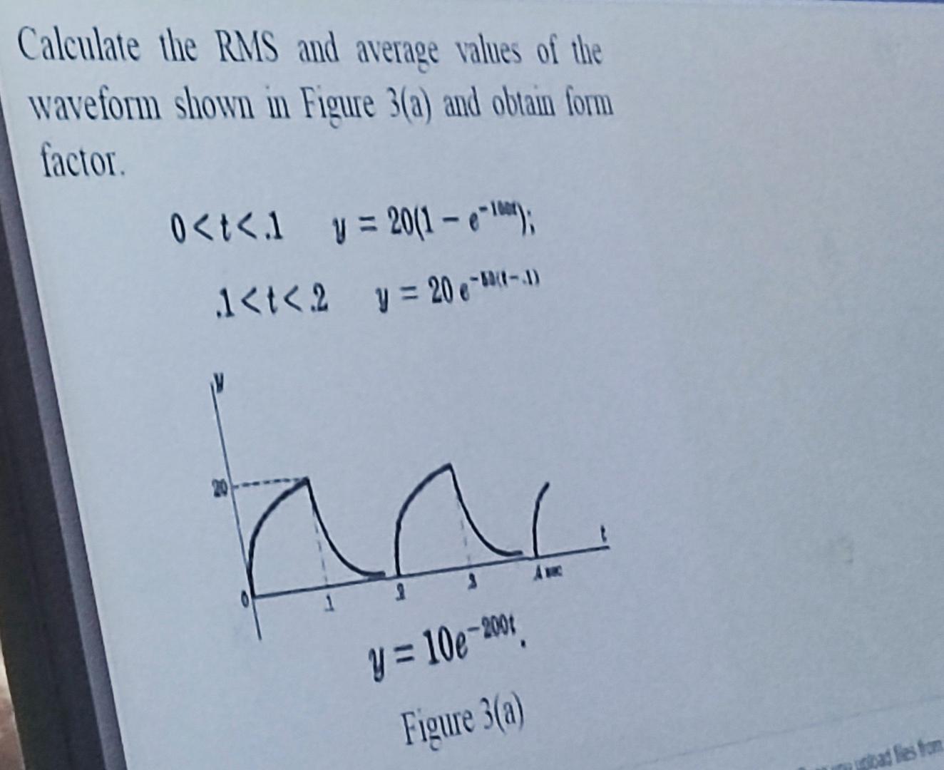 Solved Calculate the RMS and average values of the waveform | Chegg.com