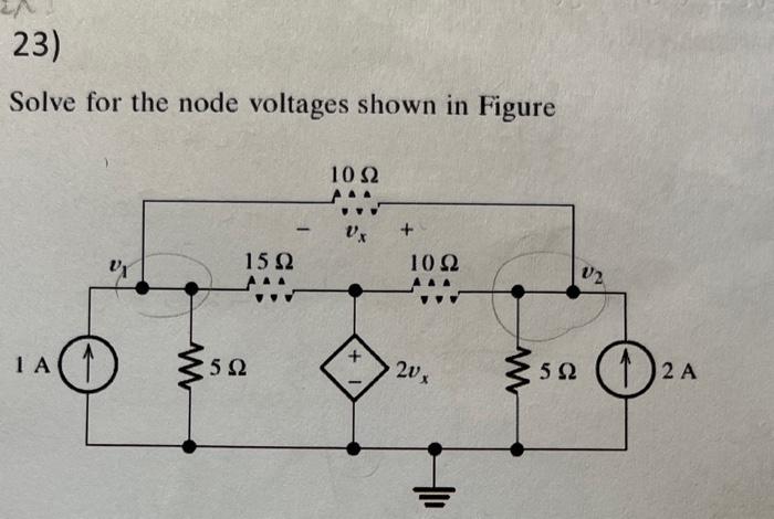 Solved Solve for the node voltages shown in Figure | Chegg.com