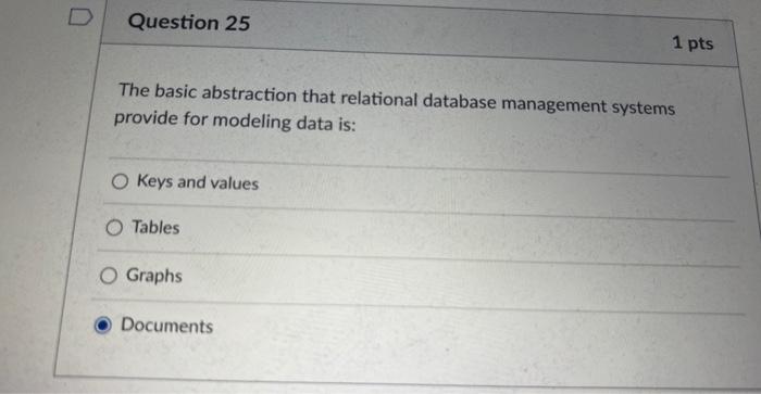 Solved The basic abstraction that relational database | Chegg.com
