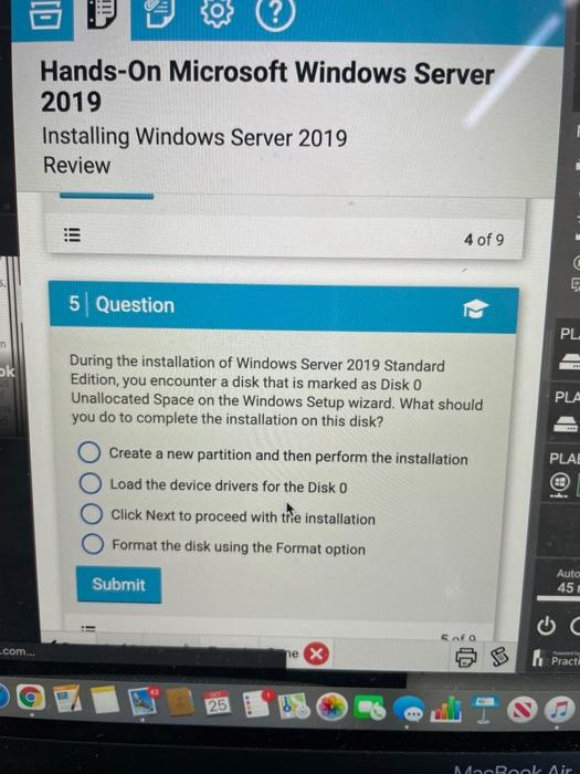Solved Hands On Microsoft Windows Server 2019 Installing Chegg