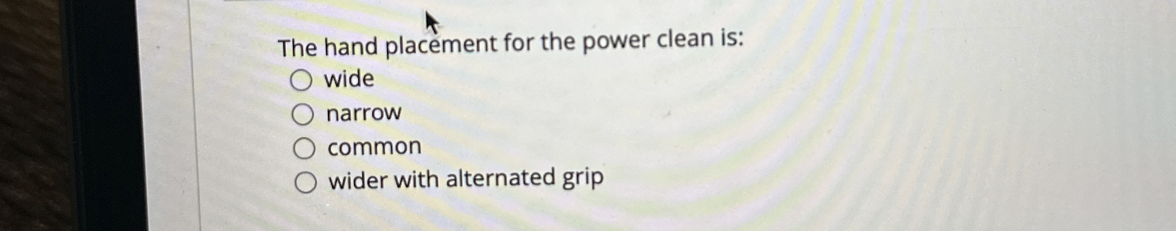 Solved The hand placement for the power clean | Chegg.com