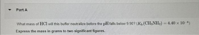Solved A 110.0 mL buffer solution is 0.110 mol L-¹ in CH3NH₂ | Chegg.com