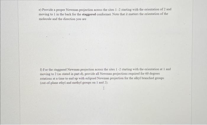 Solved 1) For the structure provided below: a) Show the | Chegg.com