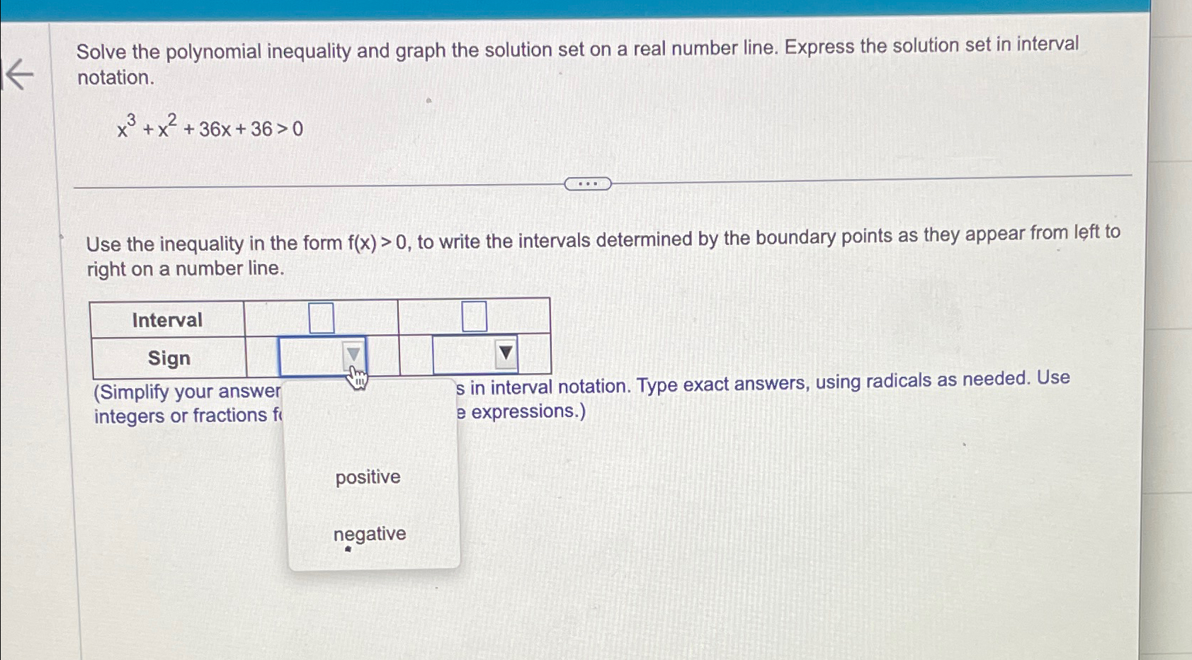 Solved Solve the polynomial inequality and graph the | Chegg.com