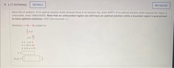 Solved Solve the LP problem, If no optimal solution exists | Chegg.com