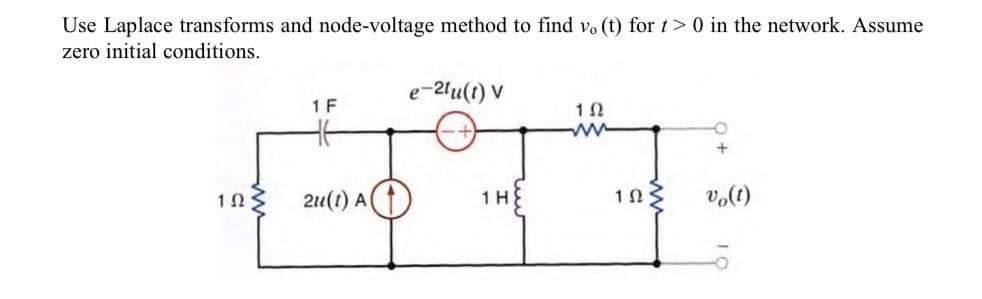 Solved bbbhbUse Laplace transforms and node-voltage method | Chegg.com